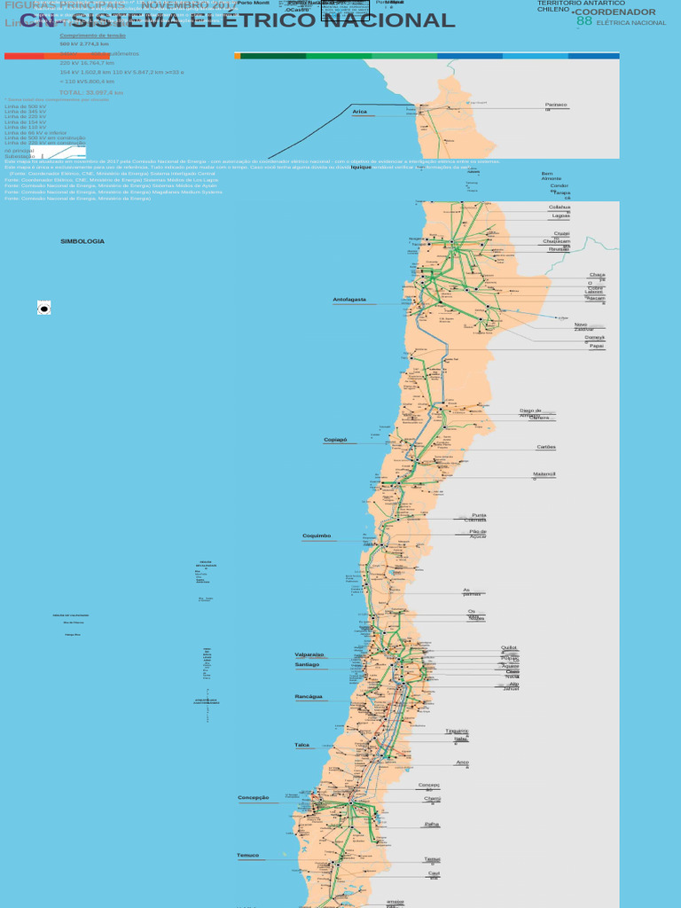 Mapa de Linhas de Transmissão Elétrica | PDF | Chile