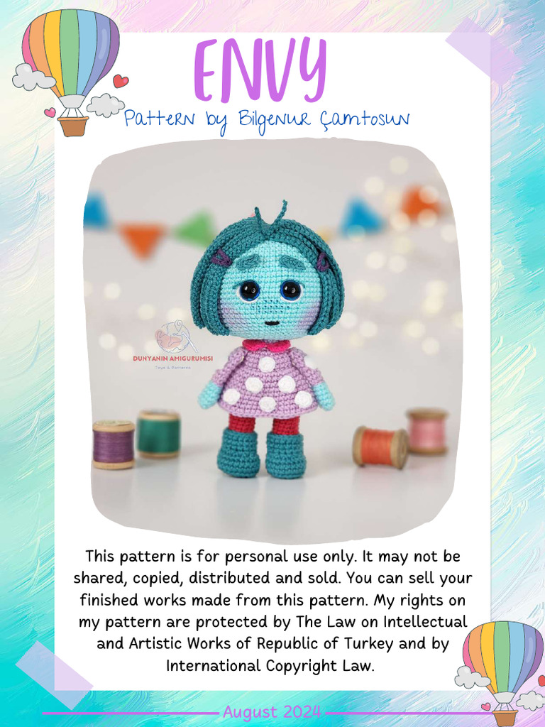 Envy en Dünyanınamigurumisi | PDF | Crochet | Clothing