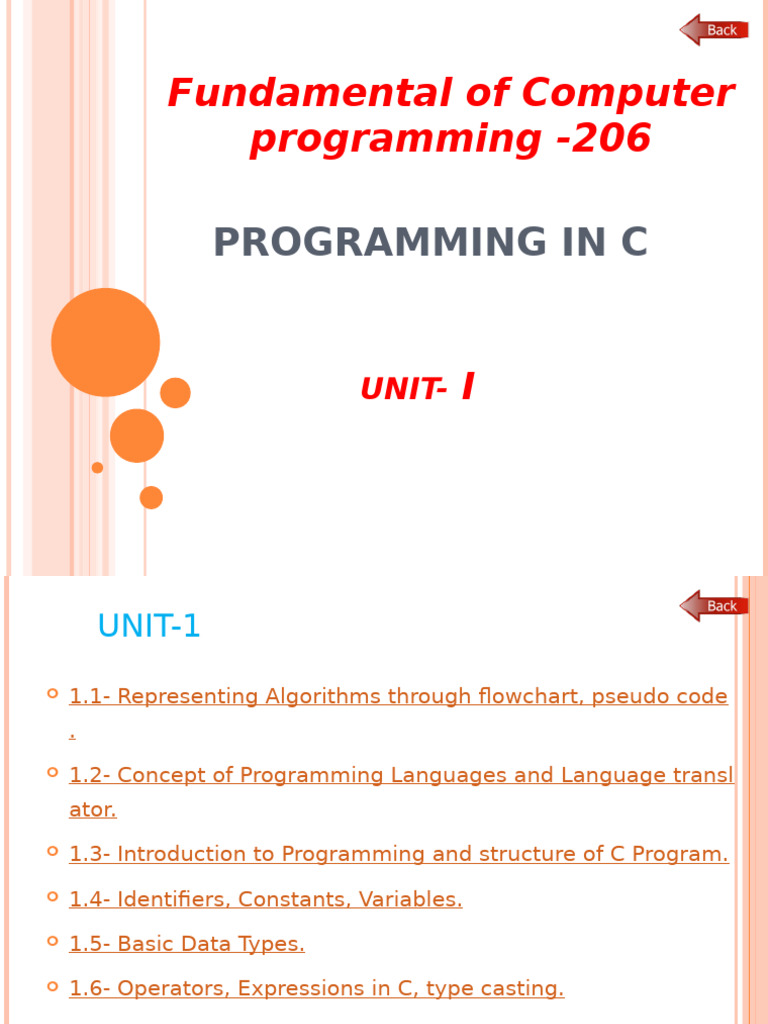 unit-i-programminginc-161212055106 (2) | PDF | Source Code | Algorithms