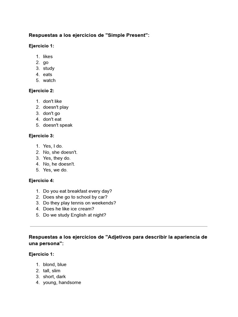 Respuestas Repaso Unidad 1-3 | PDF