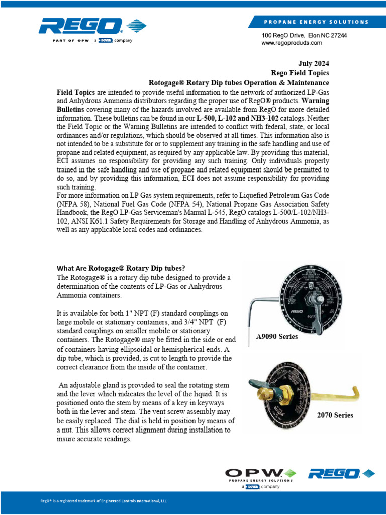 Field Topic 2024-07 Rotogauge Troubleshooting | PDF | Leak | Valve