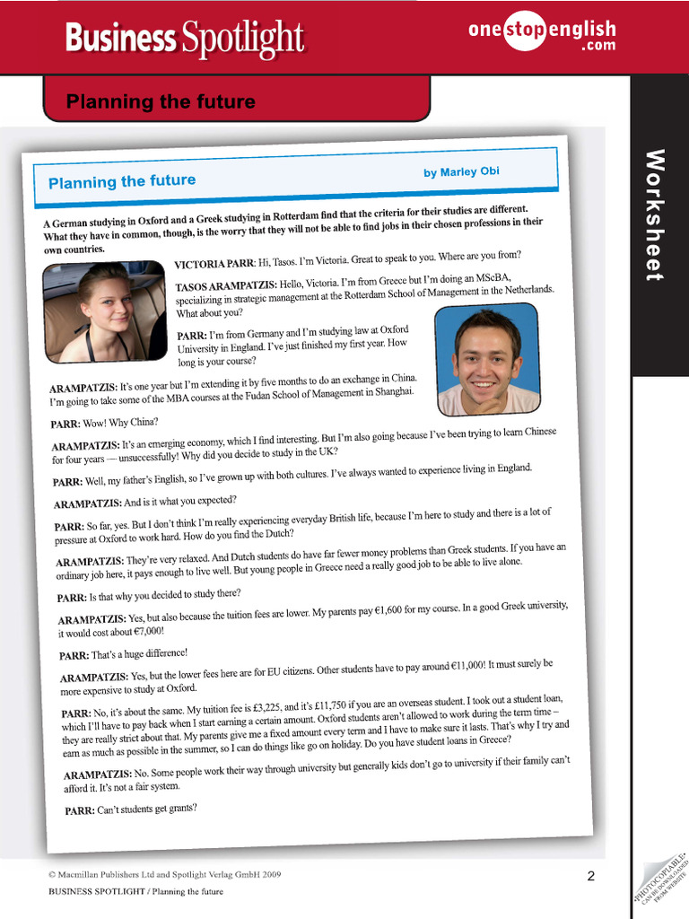 FUTURE TENSES READING COMPREHENSION | PDF