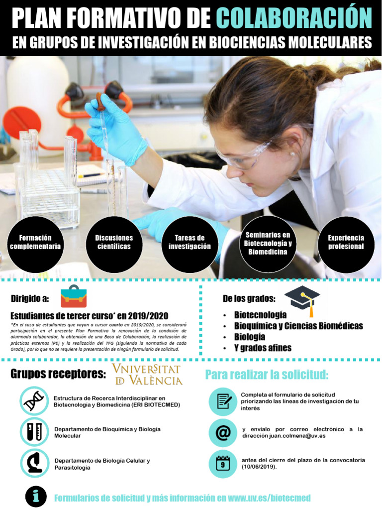 Cartel Plan Formativo 2019-20 | PDF | Bioquímica | Química