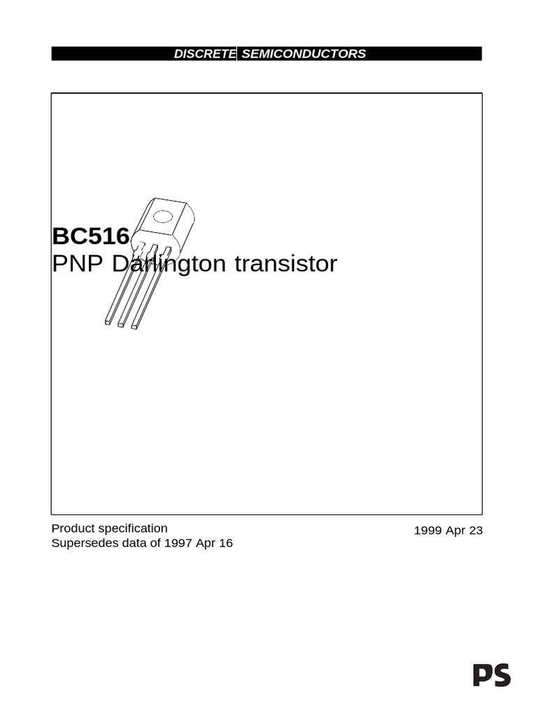 BC516 PNP Darlington Transistor Specs | PDF | Bipolar Junction ...