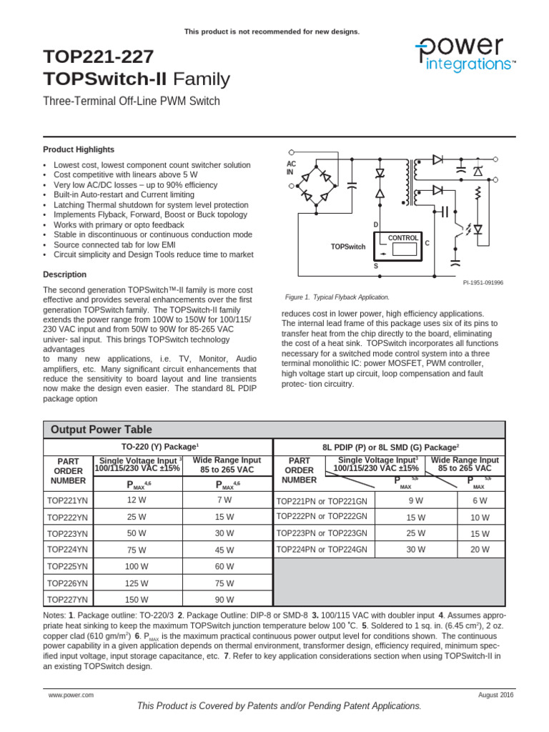 TOP221 | PDF | Mosfet | Amplifier