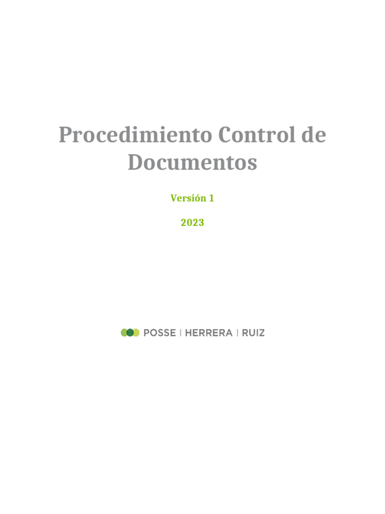 POSSE Procedimiento Control de Documentos | PDF | Documento | Información
