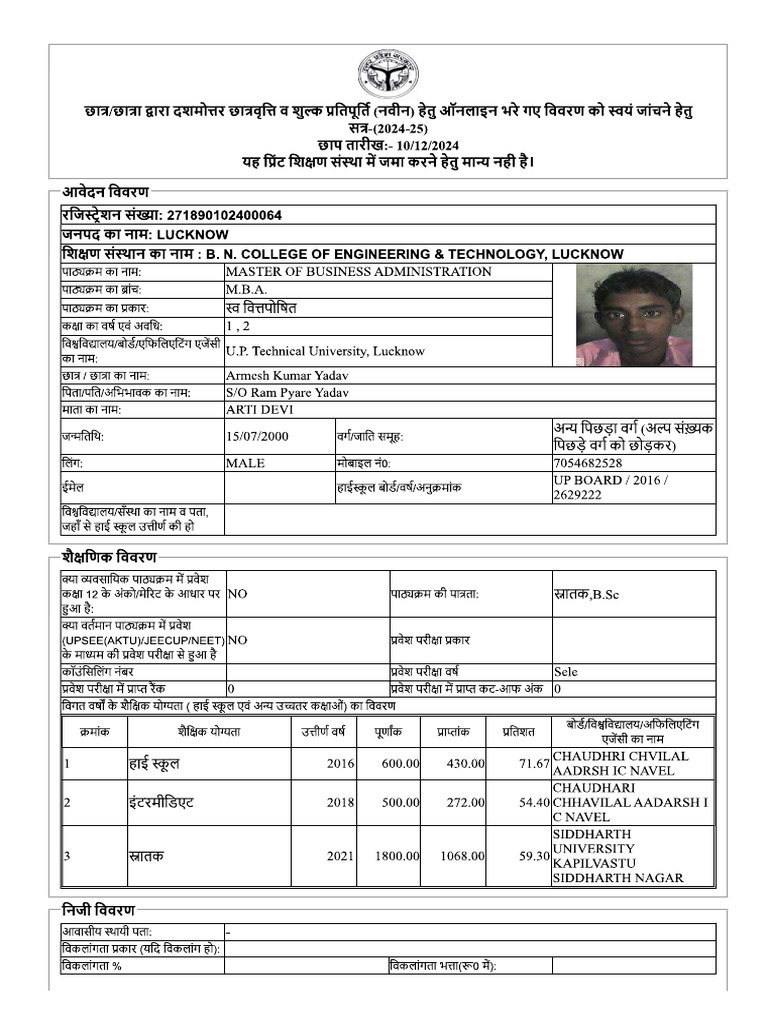 ARMESH SCHOLERSHIP | PDF