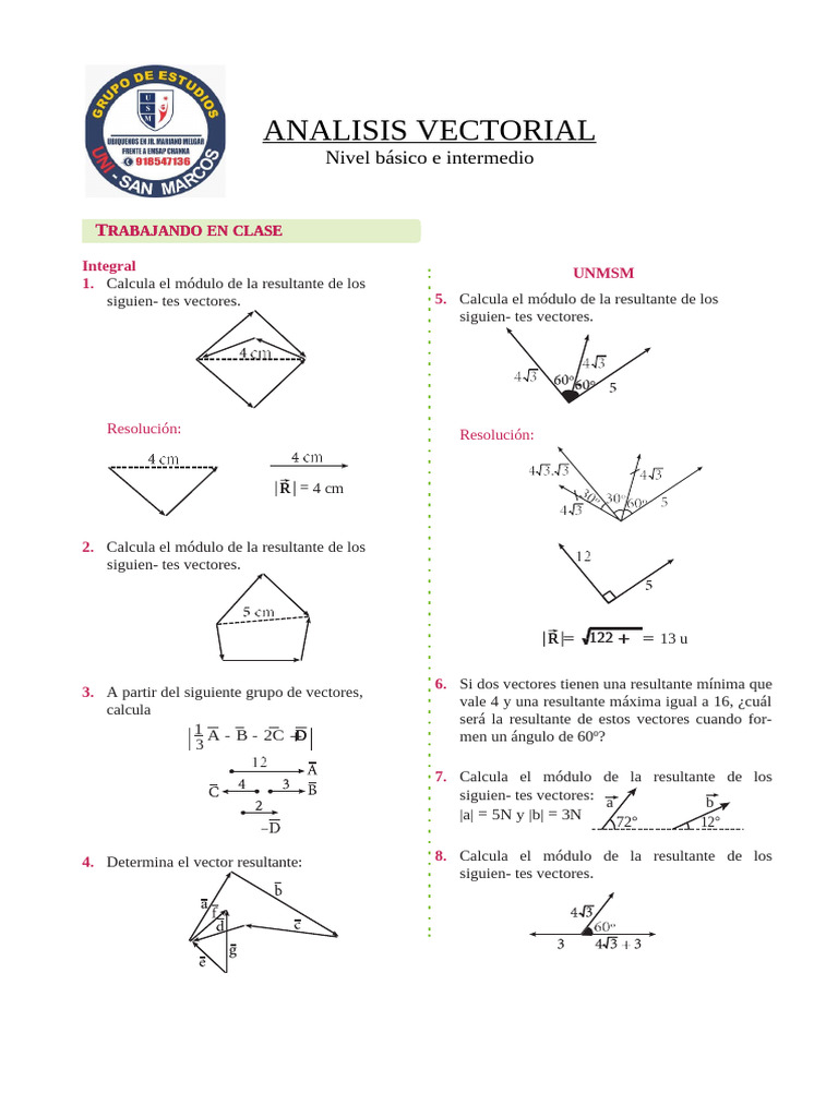 Analisis Vectorial | PDF | Vector Euclidiano | Álgebra lineal