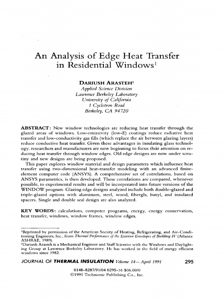 1-windows | PDF | Window | Heat Transfer
