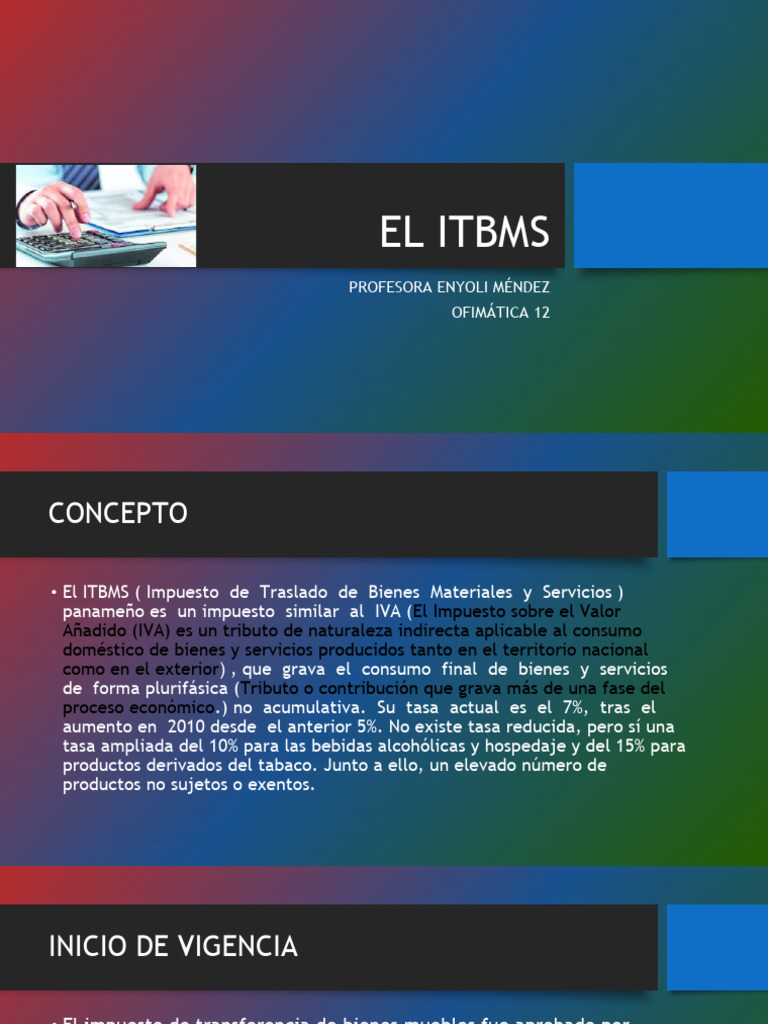 Itbms Ofimaticas 12 | PDF | Impuestos | Bienes
