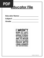 Educator File Div 2025 | PDF