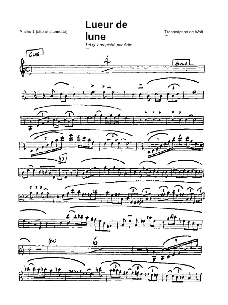 192168429-Moonglow-Artie-Shaw.pdf | PDF | Clarinette | Organologie élémentaire