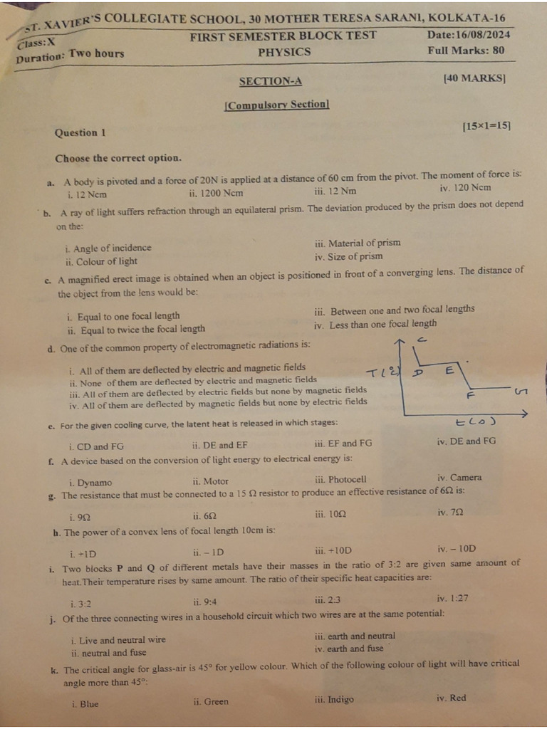 Physics Mock Paper. | PDF