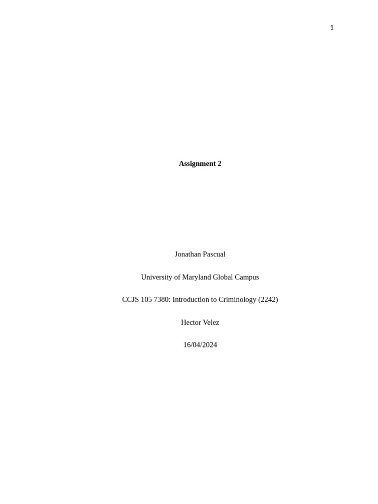 Assignment 2 - Jonathan Pascual | PDF | Crimes | Crime & Violence