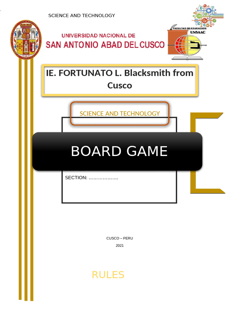 BOARD GAME | PDF | Biology | Life Sciences