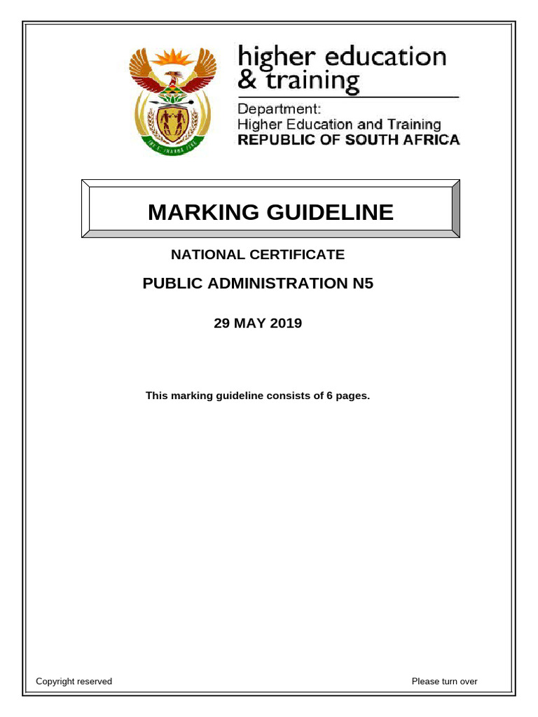 n1370 - Public Administration n5 Memo Jun 2019 | PDF | Employment | Taxes