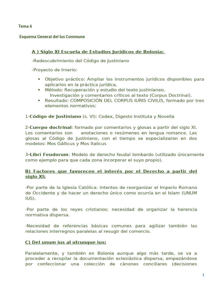 Evolución del Ius Commune Medieval | PDF | Derecho Canónico