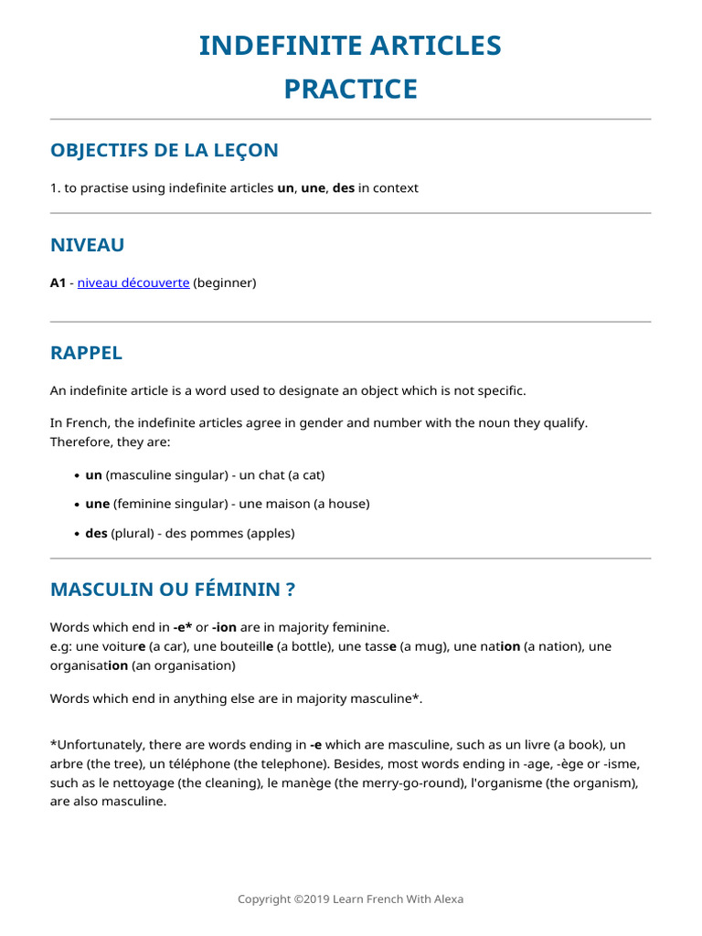 Indefinite-Article-Practice-1-Support-Guide 2024-12-11-158224 | PDF