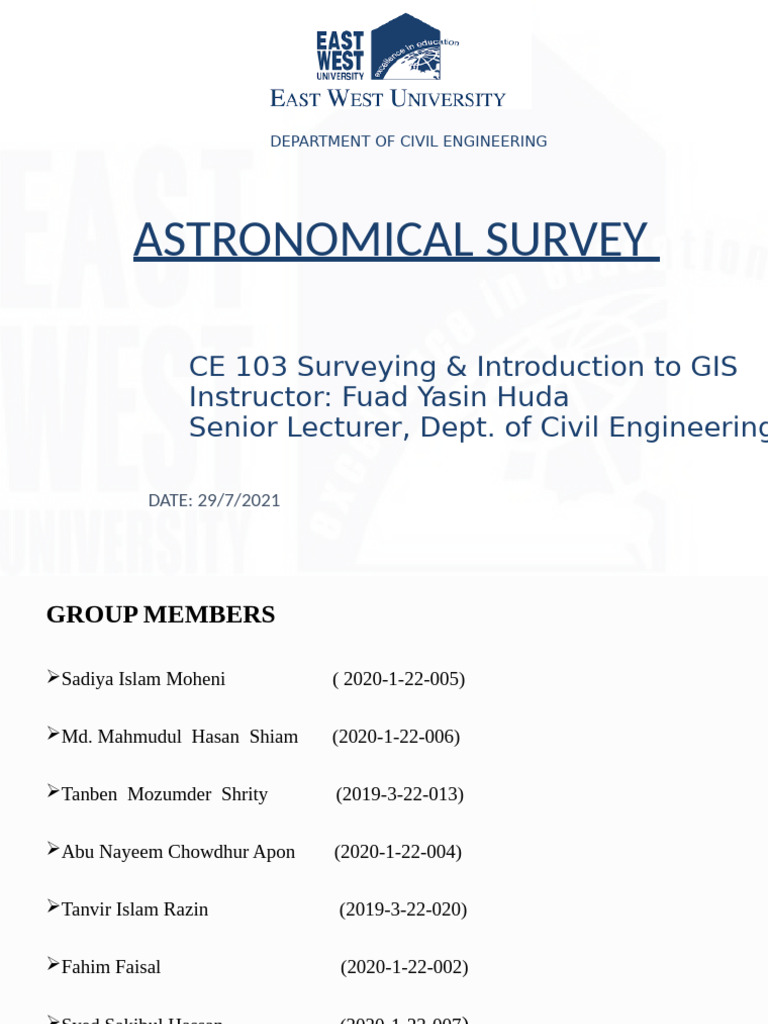 Ce103 Final Presentation | PDF | Latitude | Equator