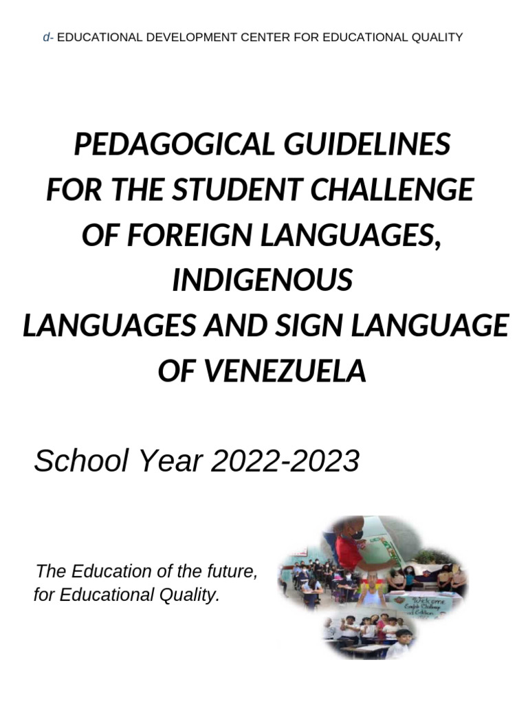 Guidelines For The Student Challenge of Languages and Sign Language in ...