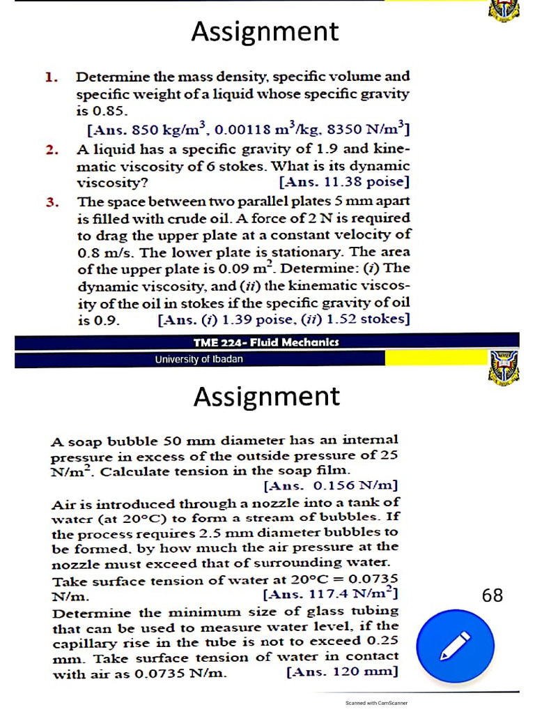 TME224 (Chap 1-3) Tutorial Solution | PDF