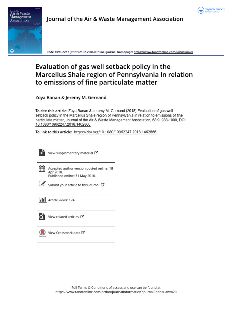 Evaluation of Gas Well Setback Policy in the Marcellus Shale Region of ...