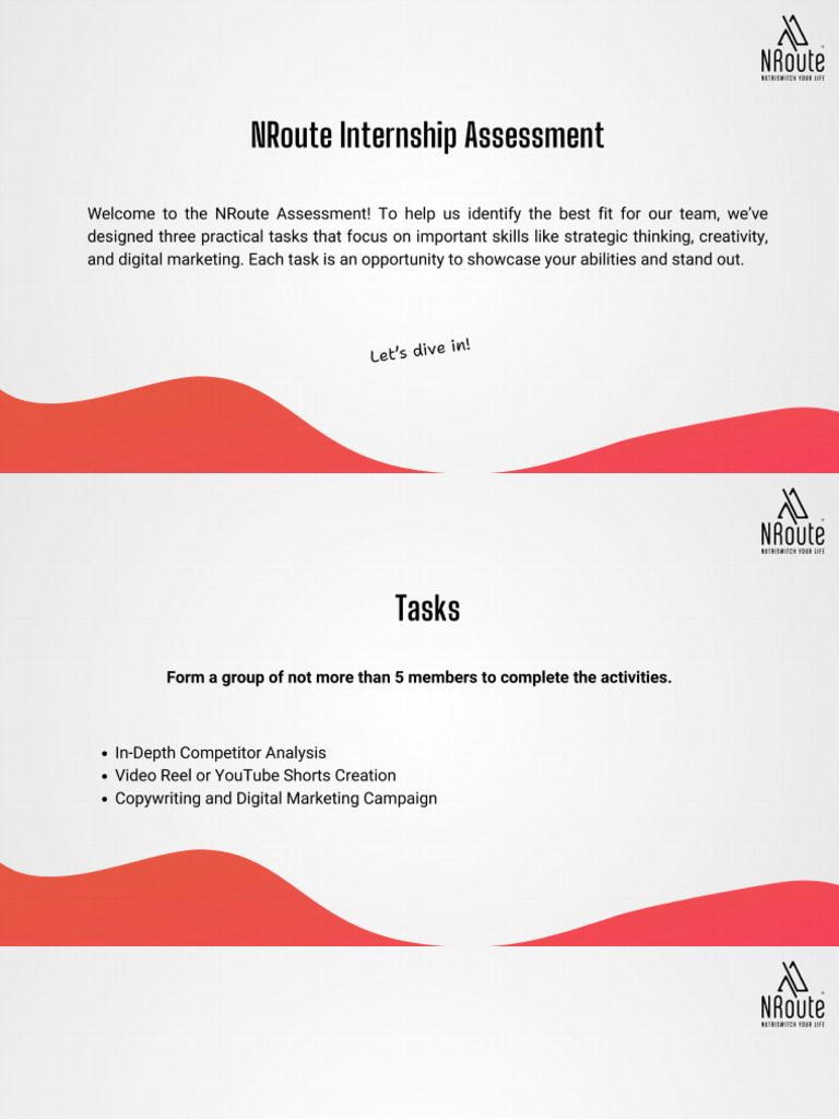 Task Instructions - NRoute | PDF