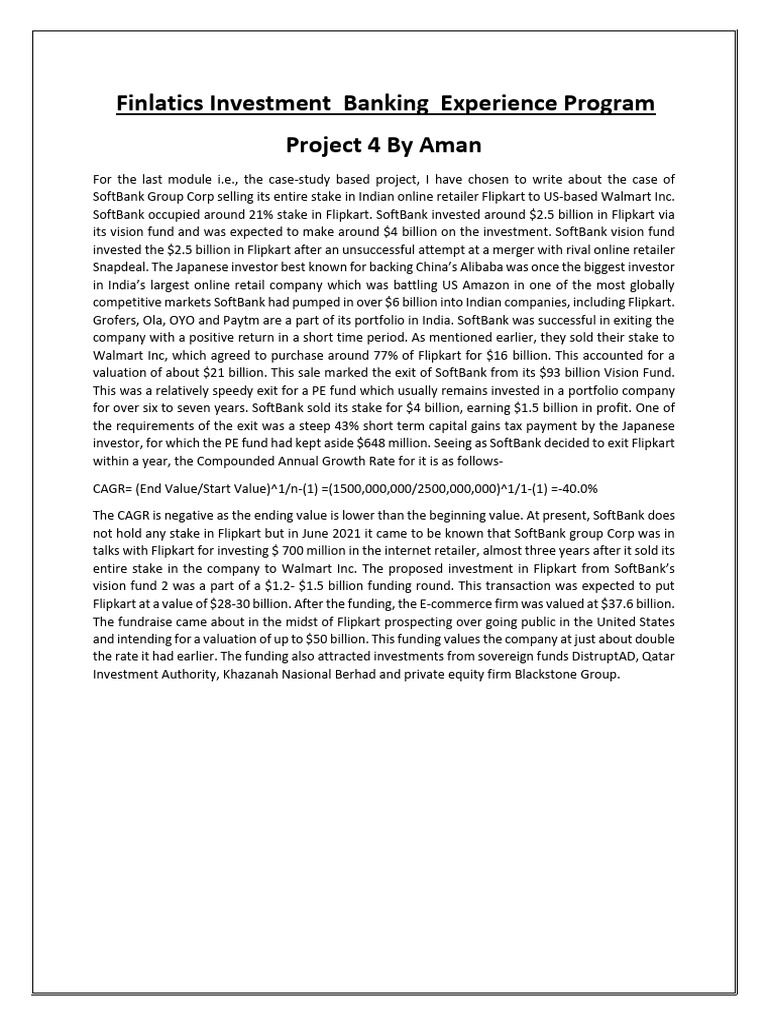project_4 | PDF | Soft Bank Group | Investing