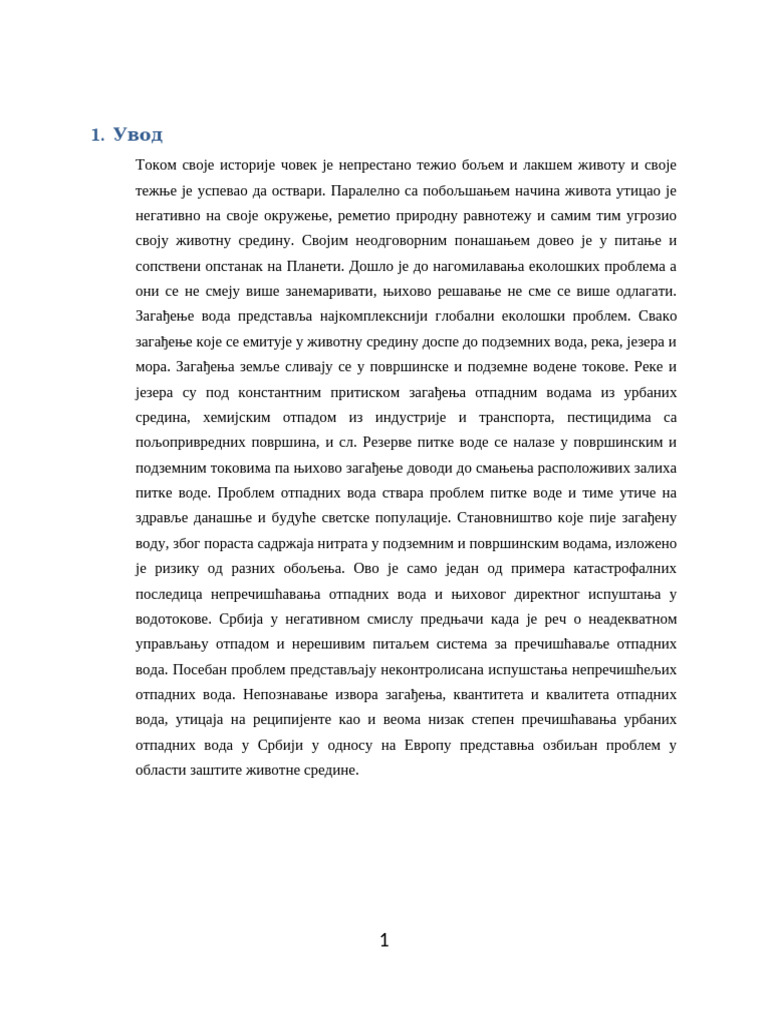 Inzenjerstvo Zastite Zivotne Sredine 1 | PDF