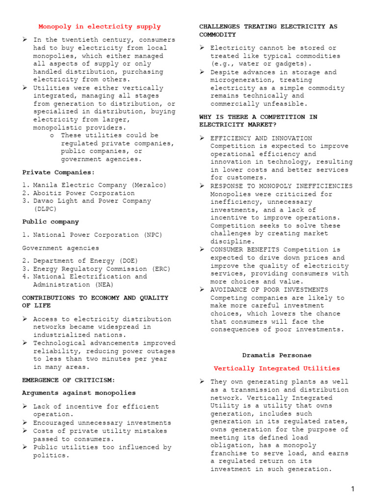 Module 1 | PDF | Monopoly | Public Utility