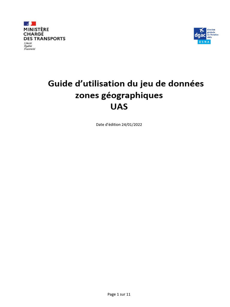 Guide sur les zones géographiques UAS | PDF | Drone | Aéronautiques