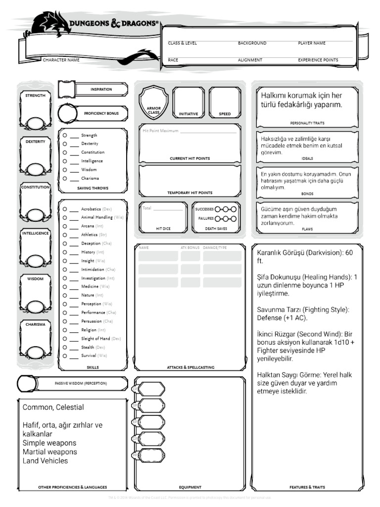 DnD 5E CharacterSheet FormFillable-1 (1) | PDF | Dungeons & Dragons ...