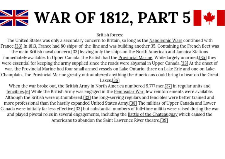 War of 1812 Part 5 | PDF