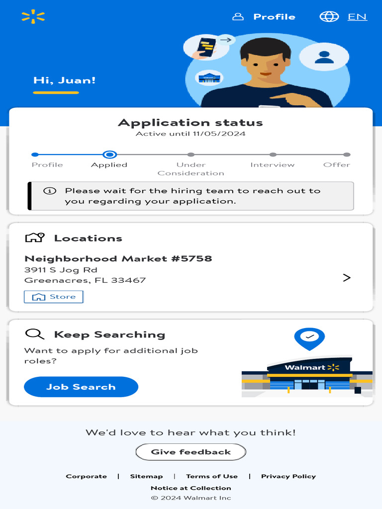 Post Apply Dashboard Walmart Hiring Center | PDF