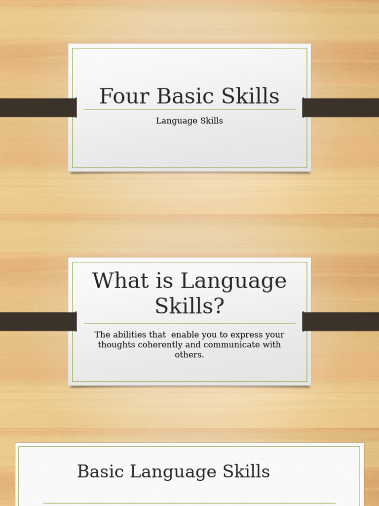 Essential Language Skills Explained | PDF