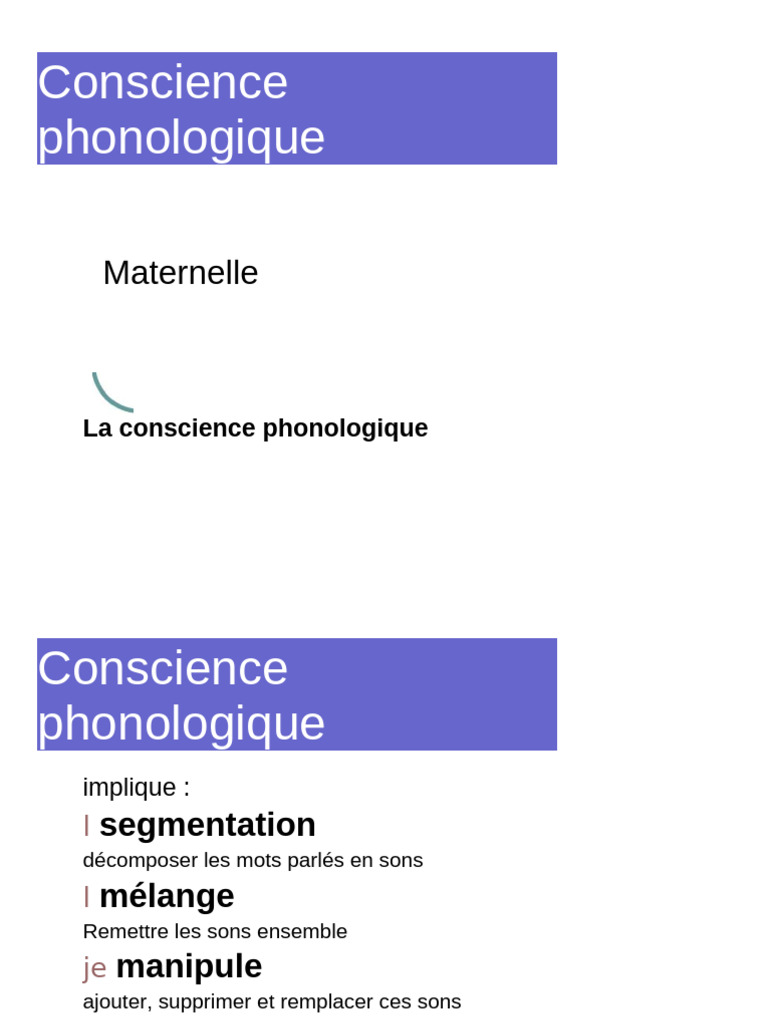 Conscience phonologique en maternelle | PDF | Phonologie | Syllabe