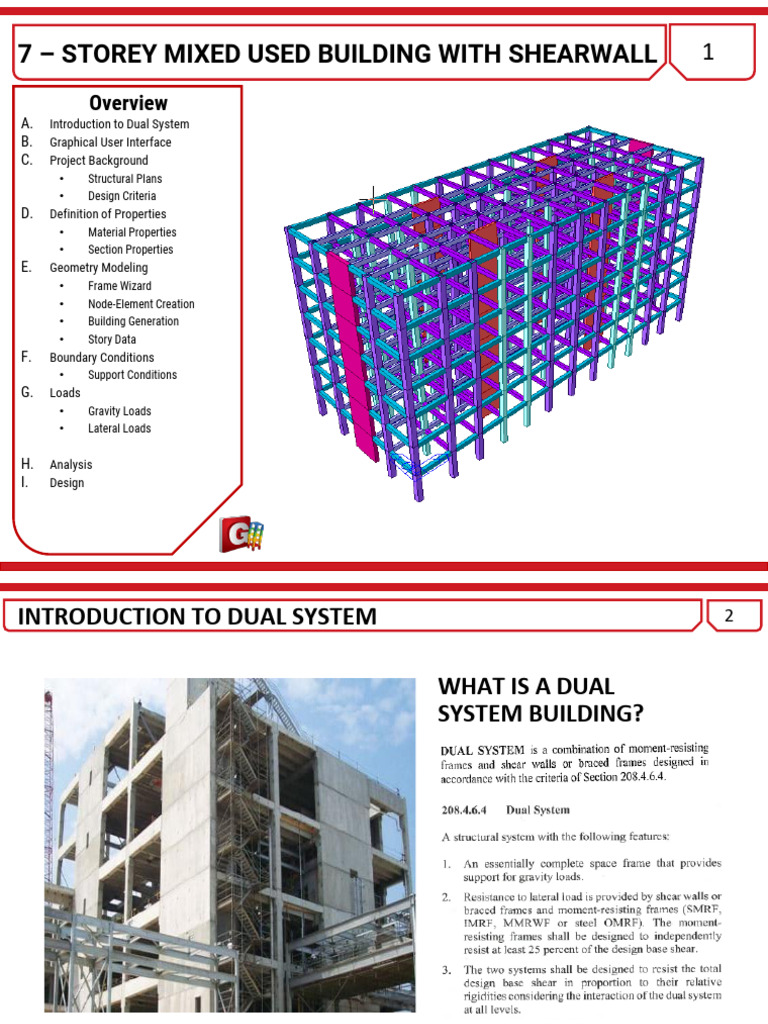 Analysis and Design of 7 Storey Mixed Use Building With Shearwall Revised | PDF | Beam ...