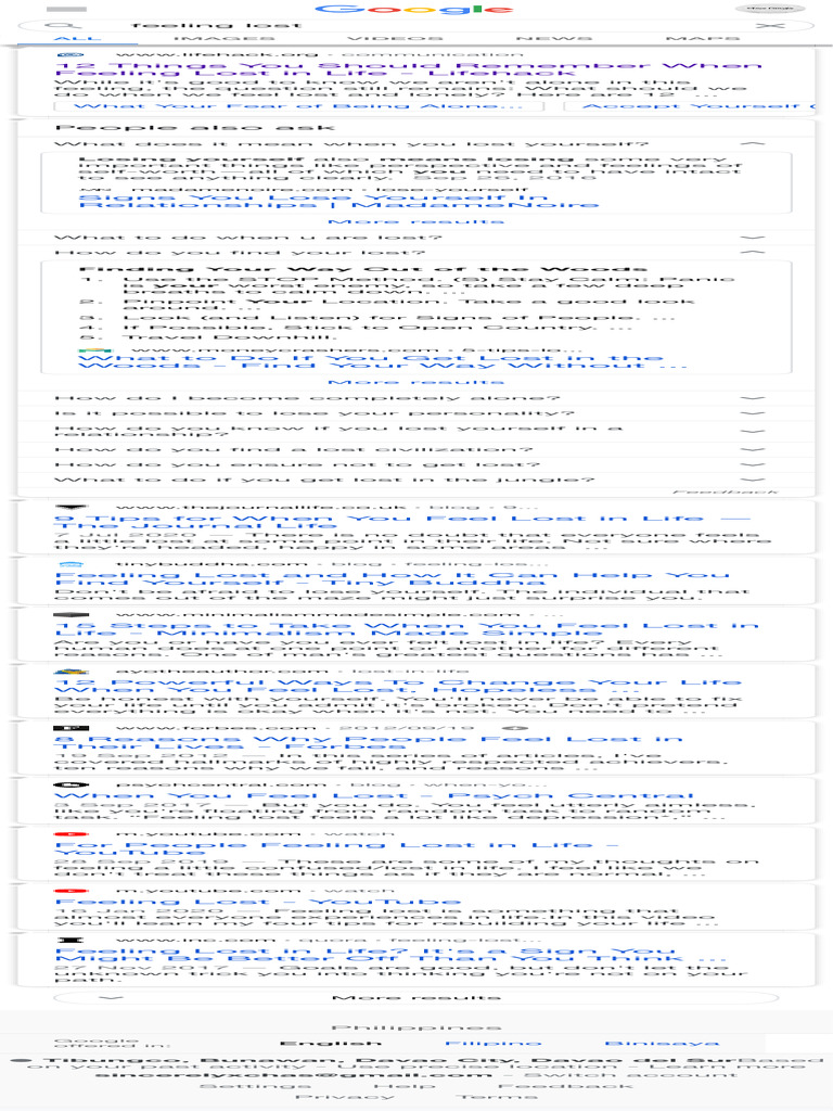 Feeling Lost - Google Search | PDF