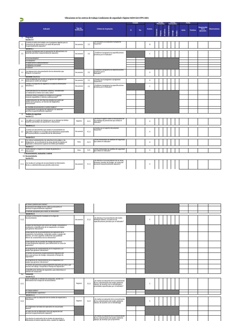 Guía de Autoevaluacion-Vibraciones (Nom-024-Stps-2001) | PDF | Medición