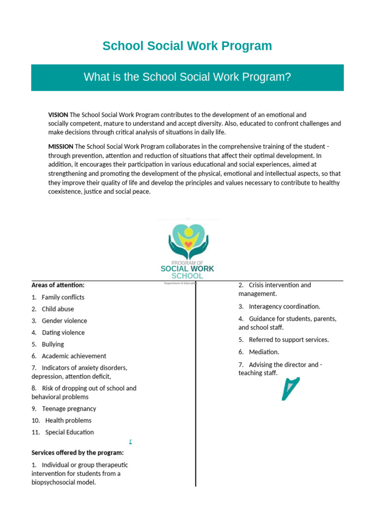 Disclosure of Social Work Program | PDF
