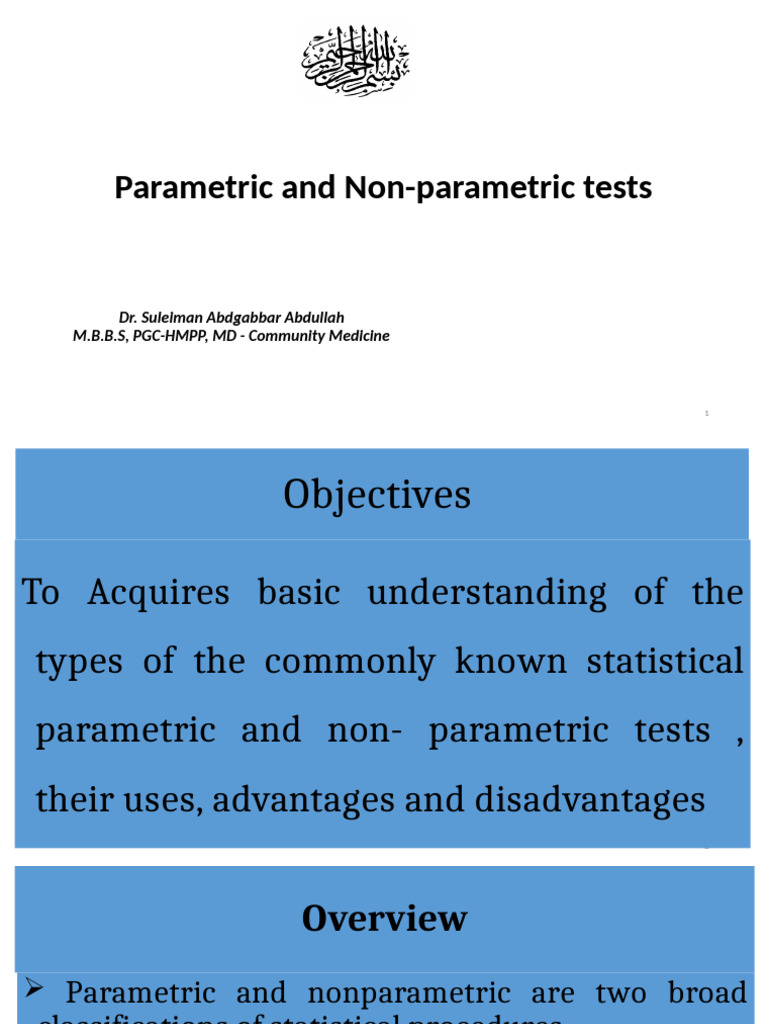 Parametric and Non-Parametric Tests | PDF | Nonparametric Statistics ...
