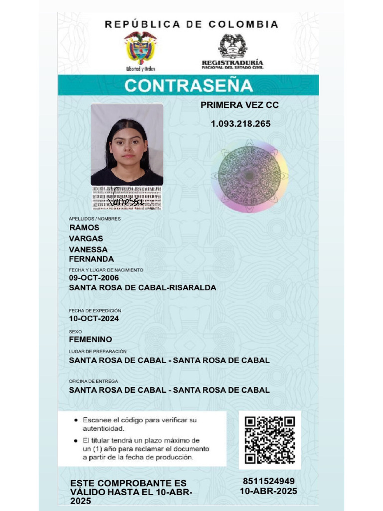 DOCUMENTO EN TRÁMITE VANESSA | PDF