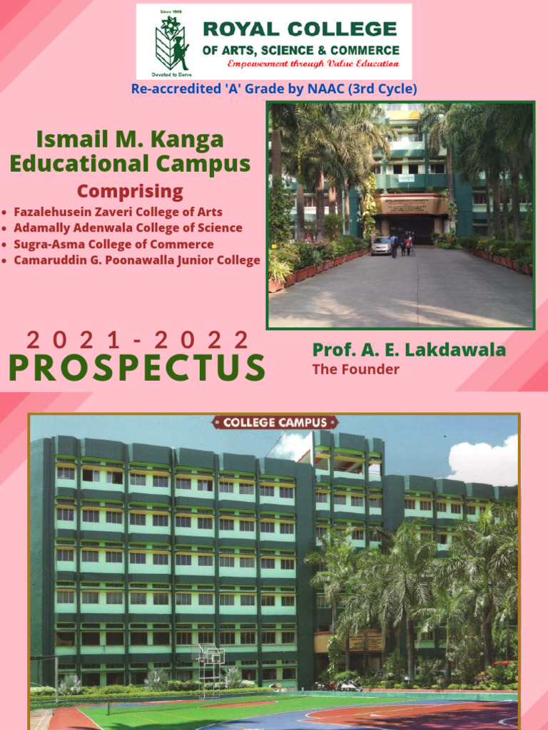 Royal Society of Bombay College Prospectus 2021-22 | PDF | Science ...