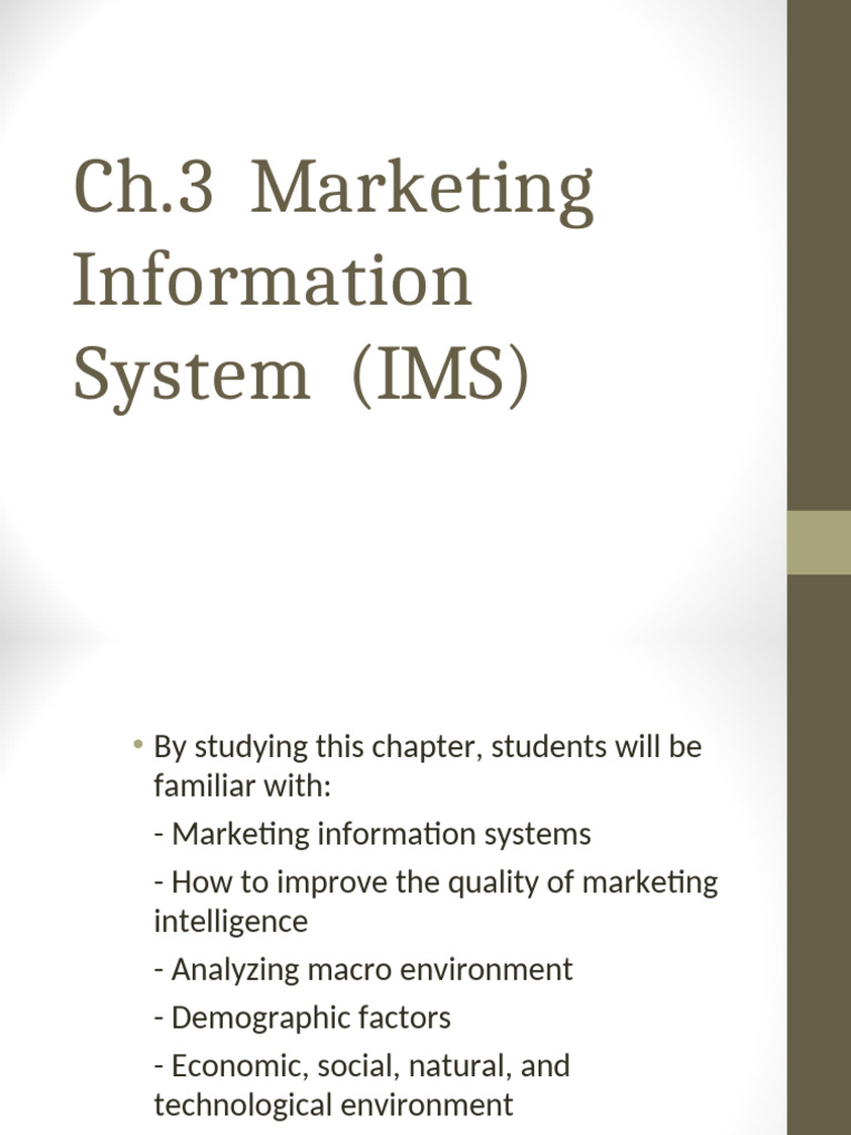 03. Marketing Information System | PDF | Marketing | Economies