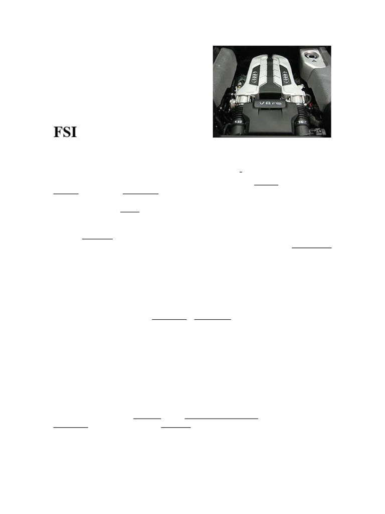 FSI Fuel Stratified Injection (FSI) | PDF | Inyección de combustible ...