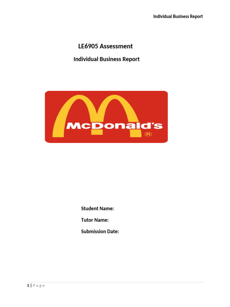 Individual Business Report | PDF | Expense | Working Capital