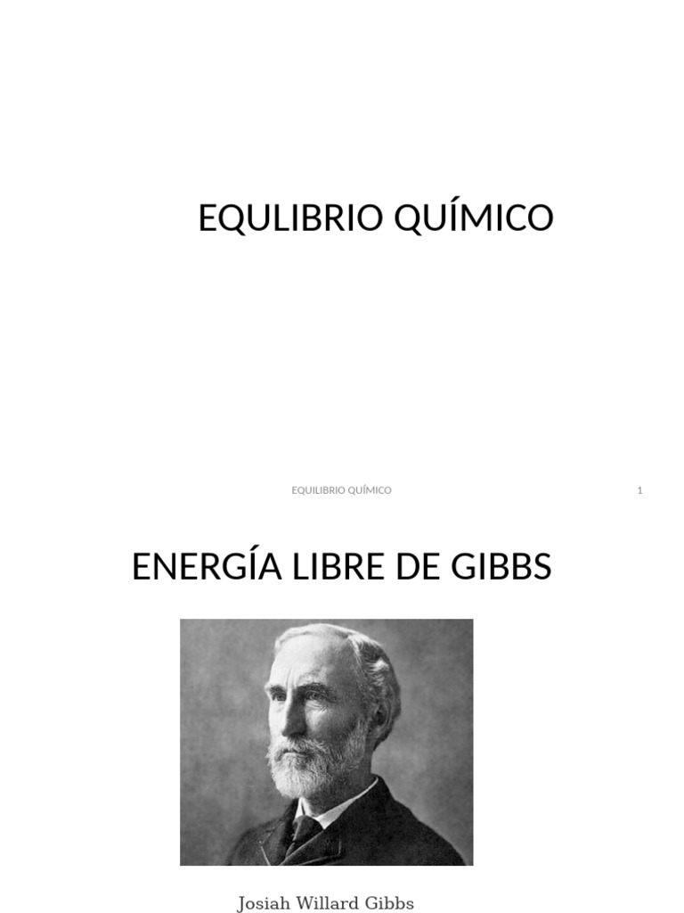 EQUILIBRIO QUÍMICO | PDF | Energía libre de Gibbs | Mecánica de Medios Continuos