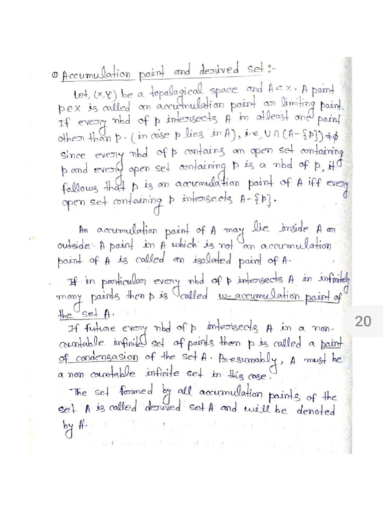 Topology (Accumulation Point, Closed Set, Closure) | PDF
