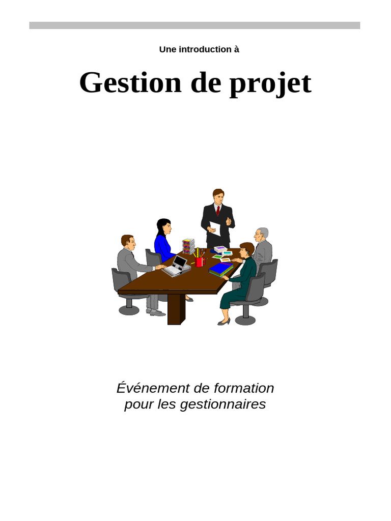 Introduction à la gestion de projet | PDF | Gestion de projet | Chef de ...