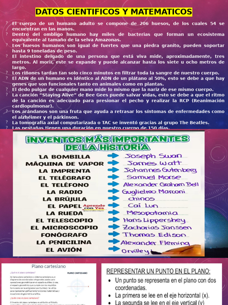 Datos Cientificos y Matematica | PDF